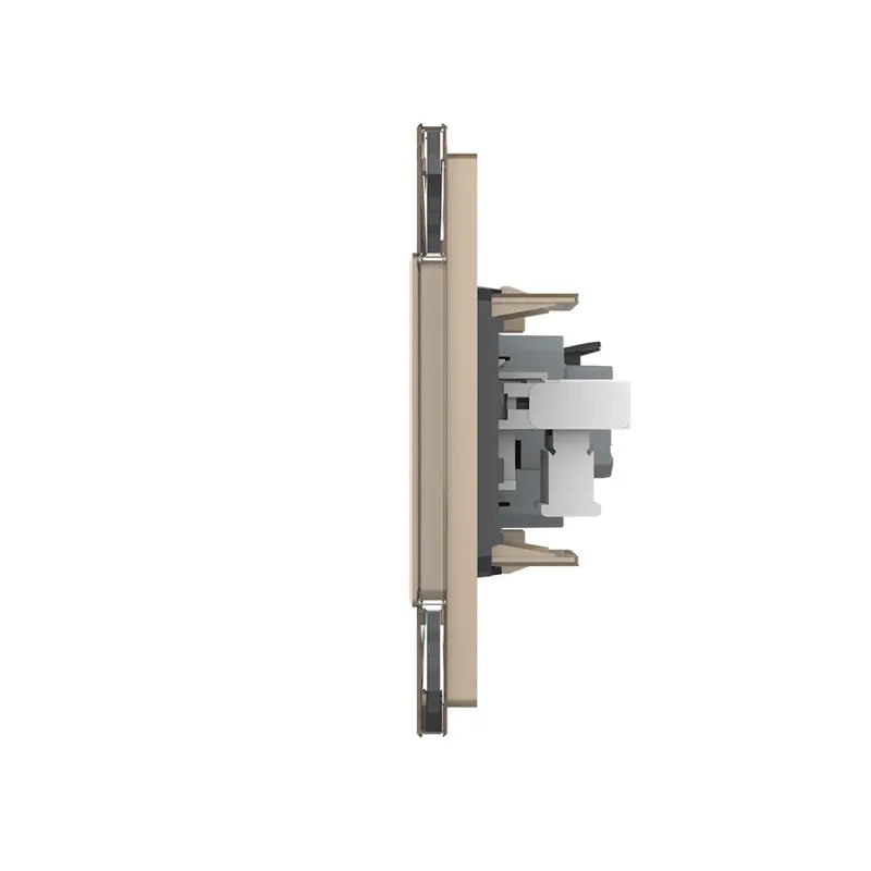 Wandcontactdoos | Telefoonaansluiting | Blindplaat | Goud | RJ11