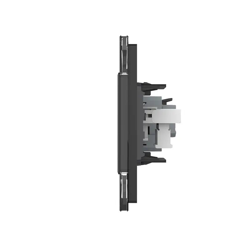 Wandcontactdoos | Telefoonaansluiting | Blindplaat | Zwart | RJ11